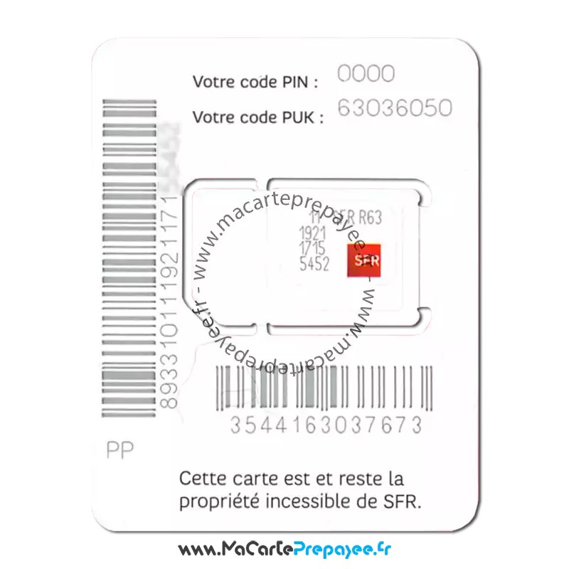 Carte SIM Prépayée SFR | Illimité + 80Go