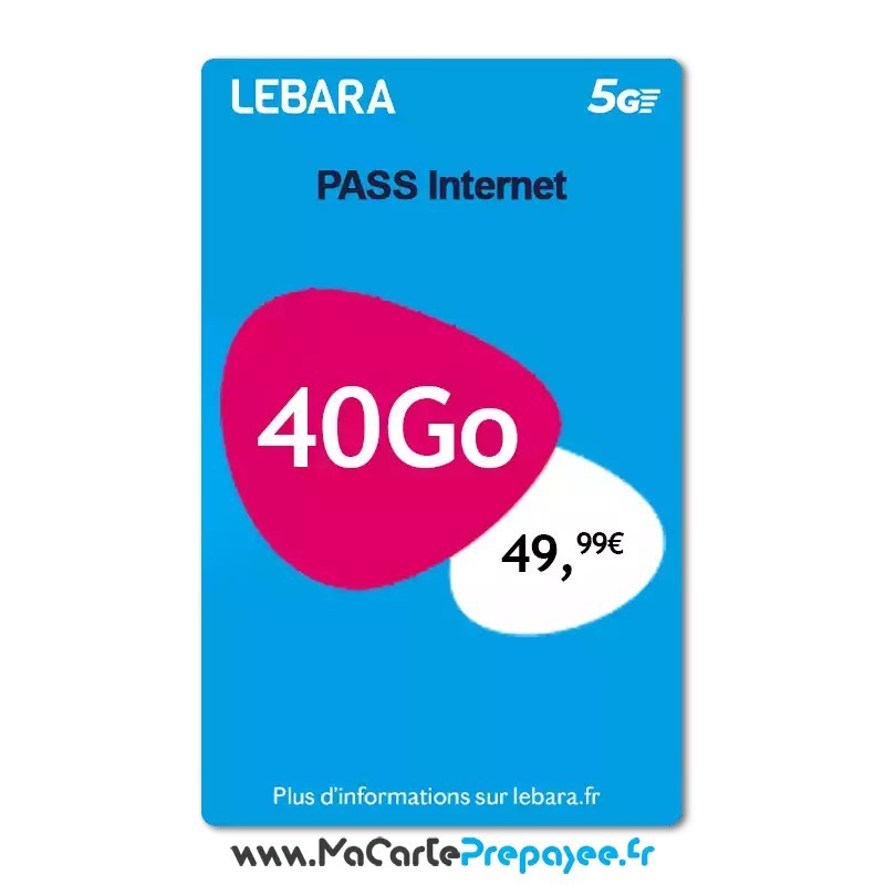 PASS Internet LEBARA XL en ligne | 49.99€