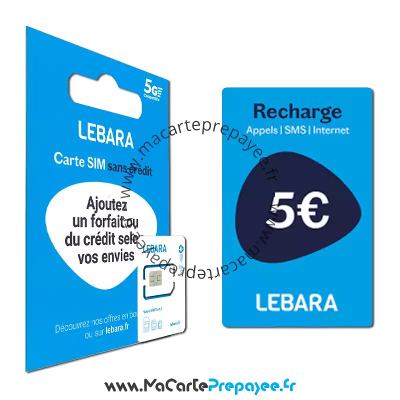 Pack SIM Lebara + Recharge Classique 5€