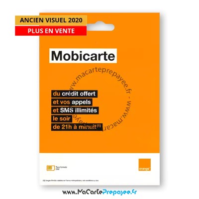 Carte SIM Prépayée ORANGE MOBICARTE | 5€ crédit inclus