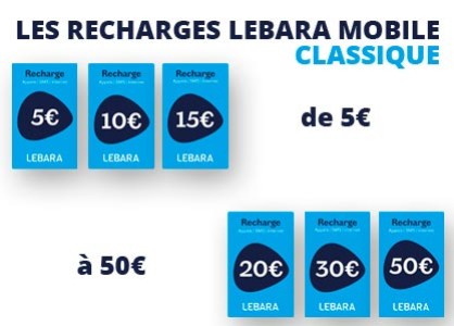 Les recharges Lebara CLASSIQUE